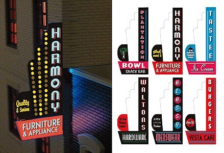 Miller Engineering 67811 Animated Sign Kit Downtown Series #2 - Left ...