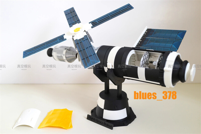 1/144 Scale Sky Lab S-IVB Skylab Model Space Station Painted Model Toy ...