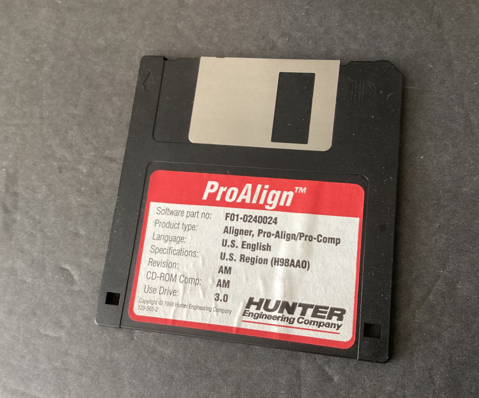 Hunter F01-0240024 WinAlign ProAlign Alignment Floppy Disk Software ...