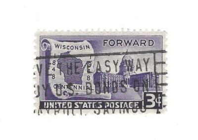 STAMPS US SCOTT 957 "Wisconsin & State Capitol" 1948 USED- 3 CENT | eBay