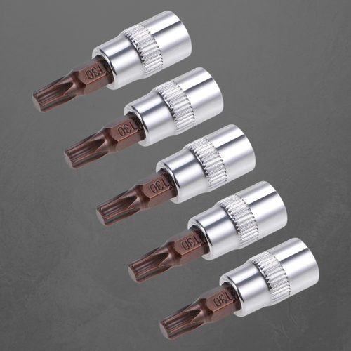 5pcs 1/4" Drive x T30 Torx Bit Socket S2 Steel Bits CR-V Sockets 38mm ...
