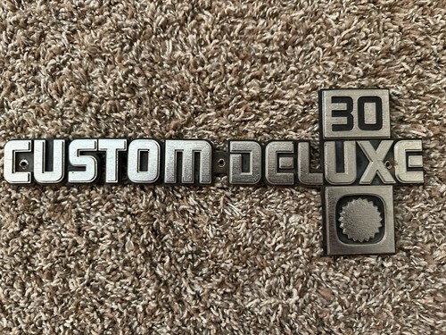 Chevy OEM 1981-1987 Custom Deluxe 30 Fender Emblem Badge Logo Name ...