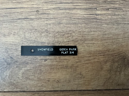 Railway Signal Box Traffolite Plate. Shenfield, Gidea park, Great ...