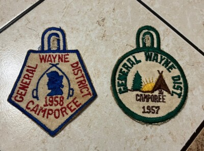 Vintage 1957 & 1958 Boy Scouts BSA General Wayne District Camporee Patch | eBay