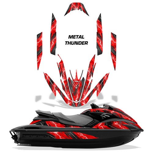 Jet Ski Graphic Decals Stickers For Yamaha FZR 2009-2016 METAL THUNDER ...