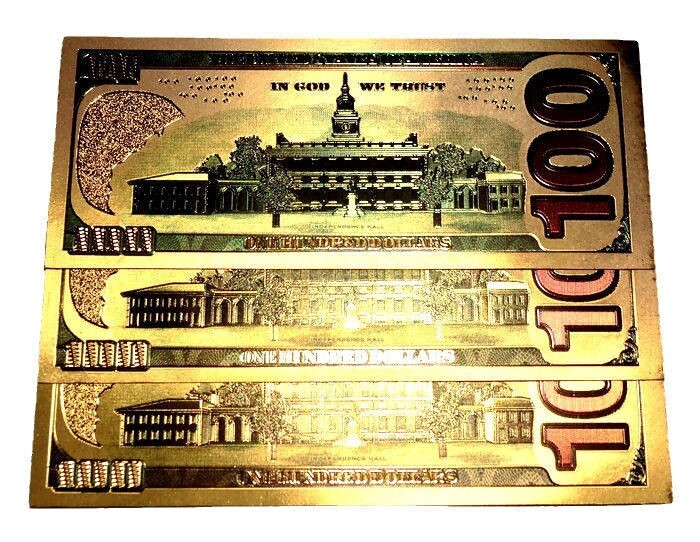 NEW STYLE 999999 24K GOLD $100 BILL US BANKNOTE IN PROTECTIVE SLEEVE | eBay