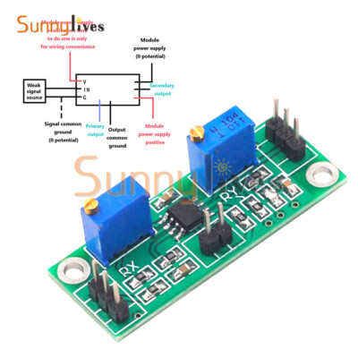 LM358 DC Weak Signal Amplifier Voltage Amplifier Two Stage Operational ...