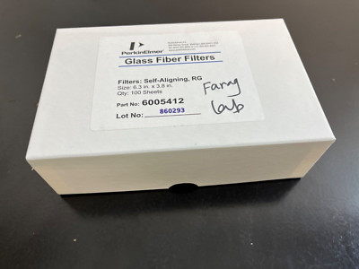 PerkinElmer Glass Fiber Filters, Self-Aligning, RG, 6.3" x 3.8" Box of ...