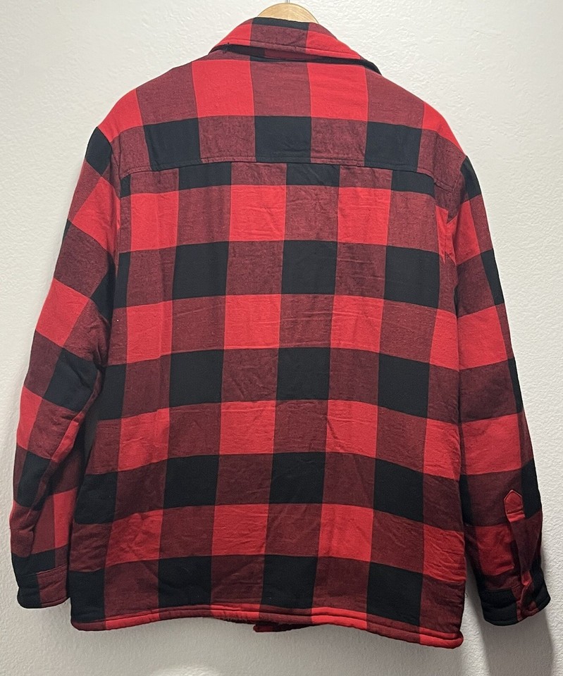 Dickies Sherpa Lumberjack Jacket Coat Size Medium - Red Plaid | eBay