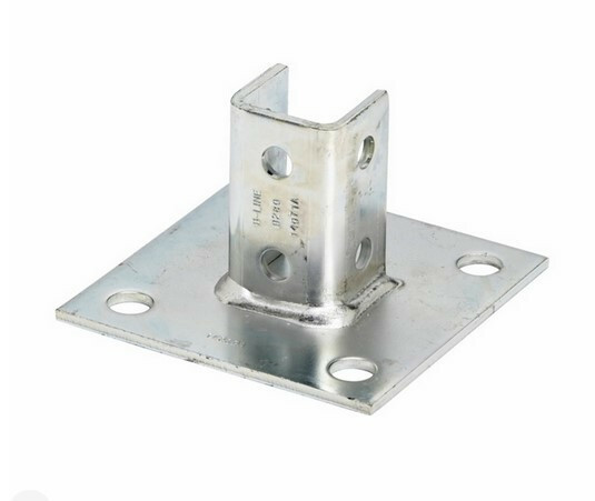 Box of (5) UNISTRUT POST BASE HOT DIP GALVANIZED B280SQHDG Item269558 ...