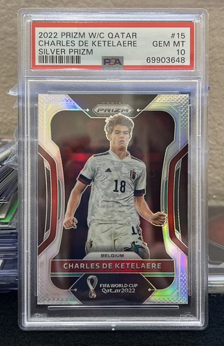 2022 Prizm Word Cup Silver Charles De Ketelaere PSA 10 (POP 1) Rare ...