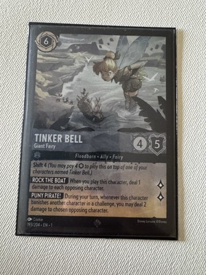 Disney Lorcana Tinker Bell Giant Fairy 193/204 NM Holo Cold Foil First ...