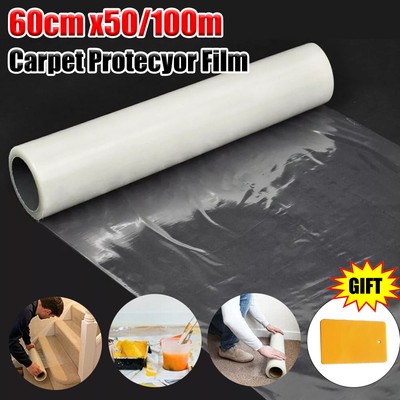 100M Roll Self Adhesive Home Carpet Floor Protector Film Cover ...