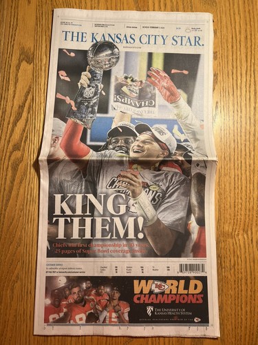 Kansas City STAR NEWSPAPER CHIEFS WORLD~CHAMPIONS SUPER BOWL EDITION ...
