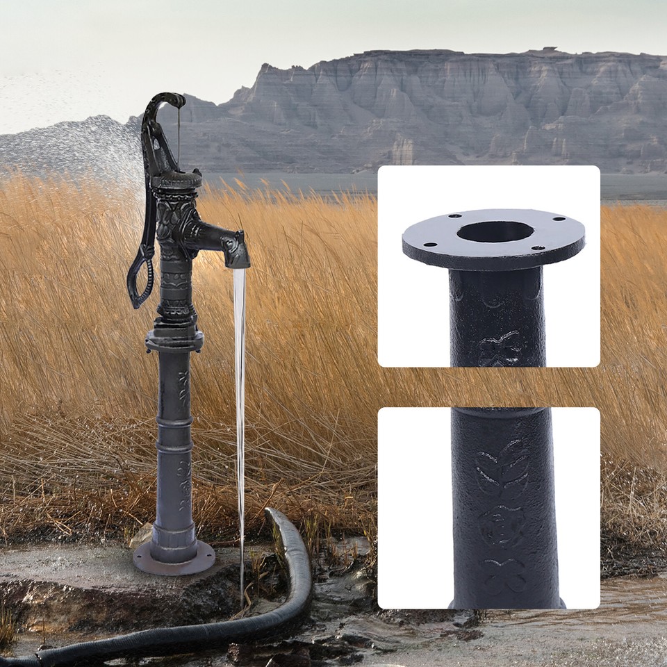 Antique Hand Water Pump Pitcher Pump Cast Iron for Yard Ponds Garden ...