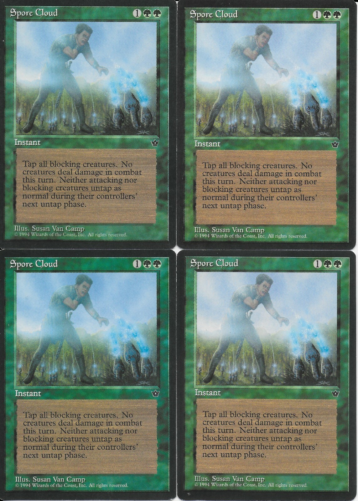 MTG: SPORE CLOUD (choke) Fallen Empires COMMON; played, Excellent ...