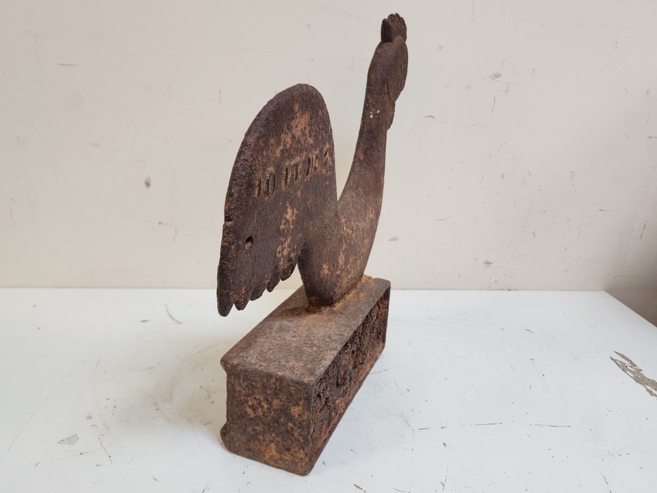 Antique Rare - Cast Iron Elgin Rooster Windmill Weight - 17 1/4" Wide ...