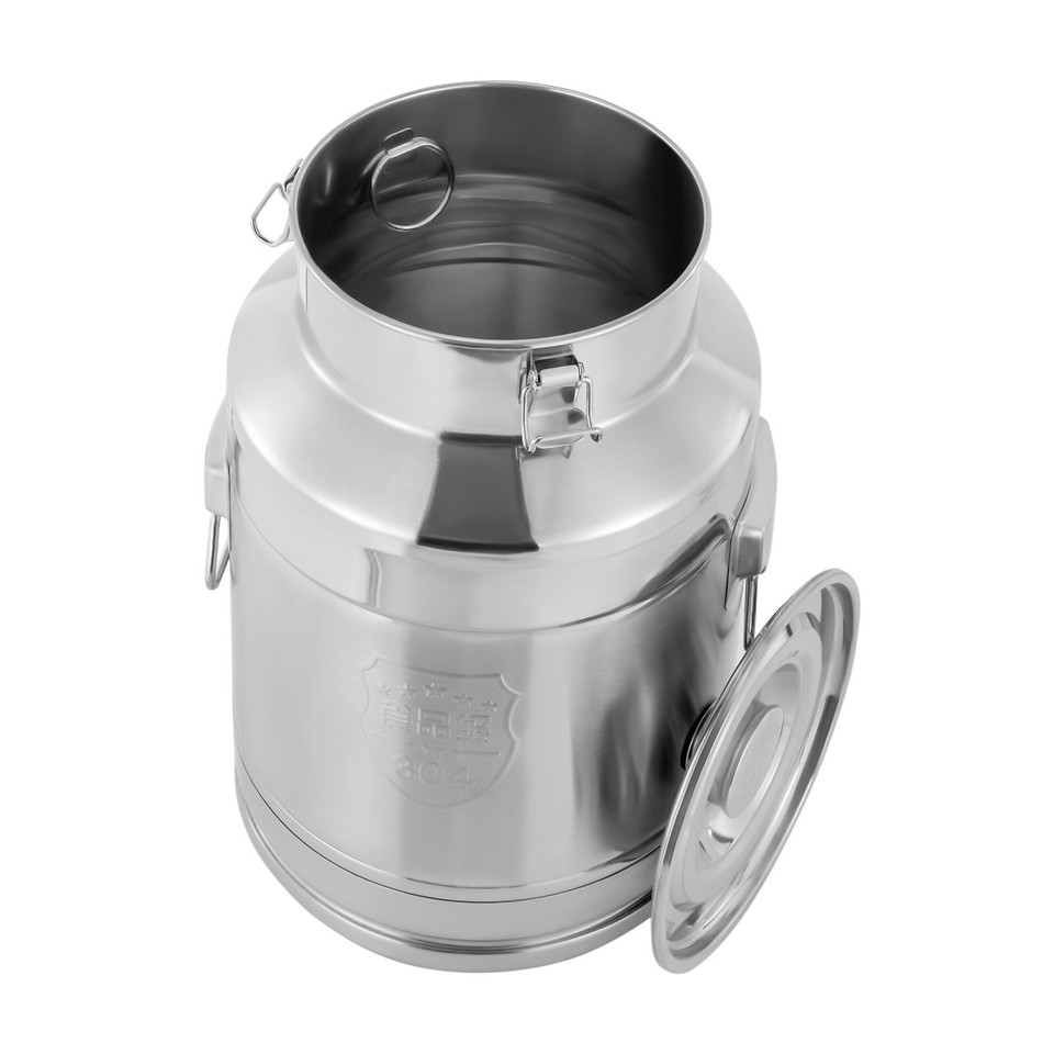 28L/35L Stainless Steel Milk Can Wine Pail Bucket Jug Oil Storage Tank ...