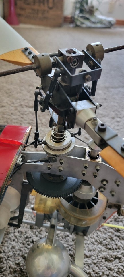 Vintage Schluter Heli Boy Gas RC Helicopter Red With OS Max Engine | eBay