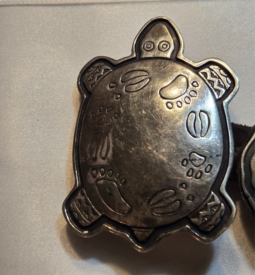 Vintage Richard Stump sterling silver concho belt 300g silver, 381g ...