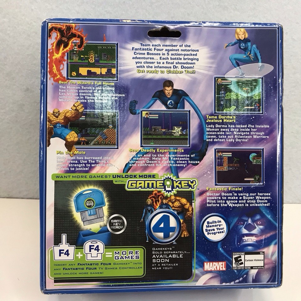 Jakks Pacific Fantastic Four 4 Plug N Play TV Games NEW Marvel ...