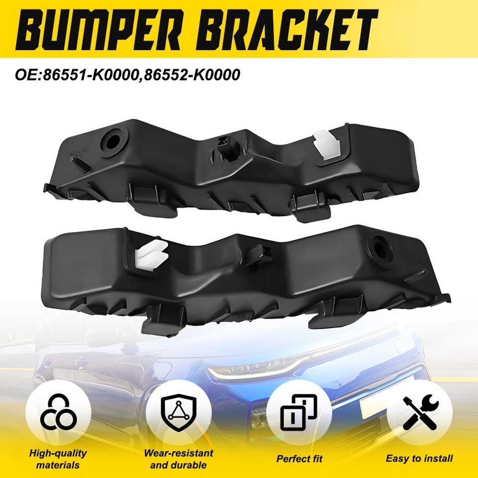 LH & RH Bumper Bracket Front Fit Kia Soul 2020-2024 86551-K0000 86552 ...