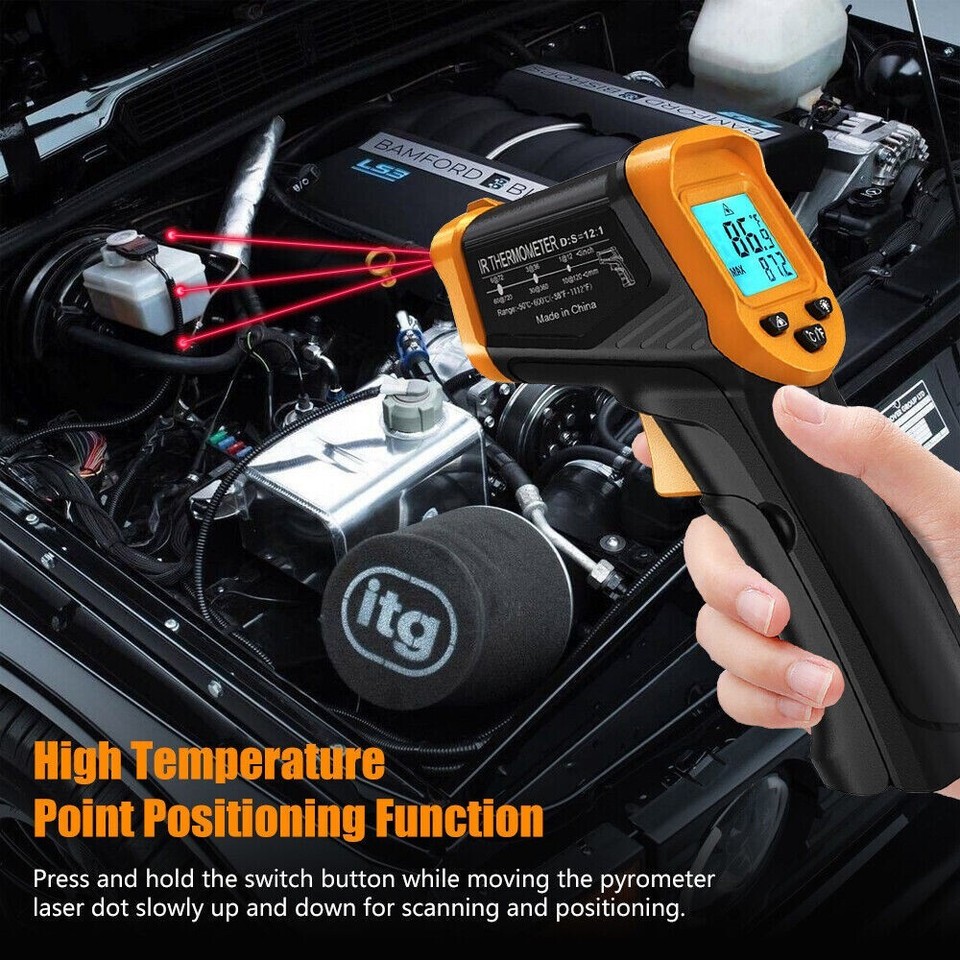 Digital Thermometer Infrared Gun IR Laser LCD Temperature Non Contact ...