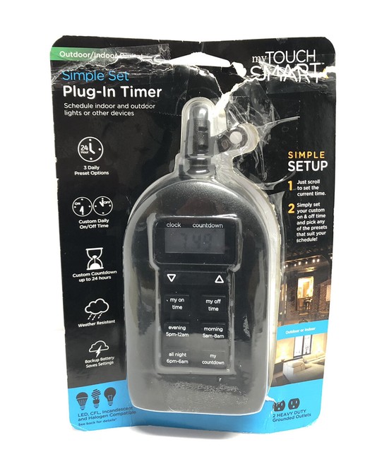 GE TouchSmart Plug in Outdoor Digital Timer 26898 for sale online | eBay