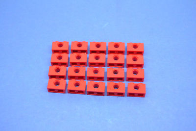 Lego 20 x Technic Technic Hole Stone Hole Bar 1x2 Red Hole Brick 3700 ...