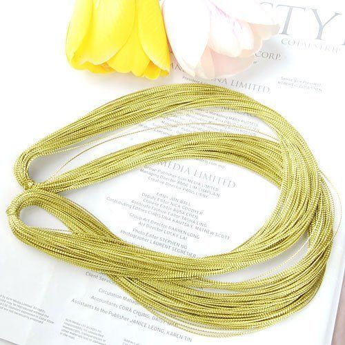 100 yards 1mm Golds Metallic Thread String Cord DIY Jewelry Beading ...