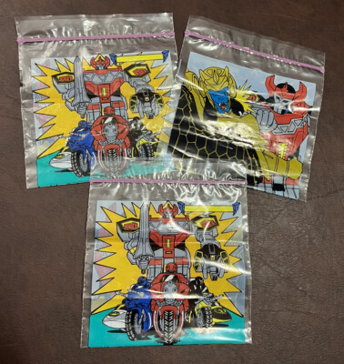 Vintage Mighty Morphin Power Rangers Ziplock Sandwich Size Bags Lot Of ...