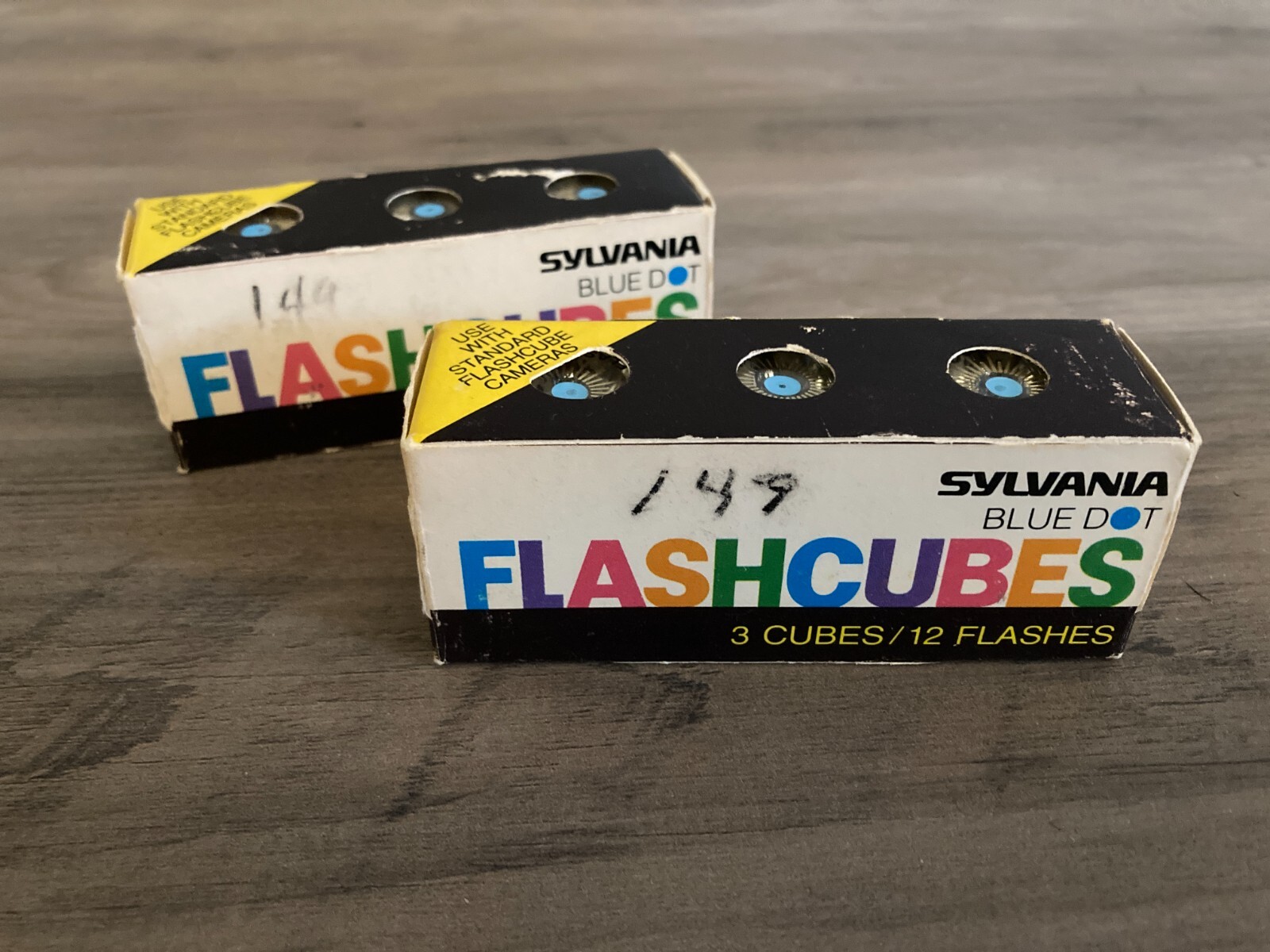 Lot of 2 Packs Sylvania Blue Dot Camera Flash Cubes 3-Pack 12 Flashes ...