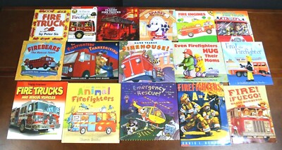 Lot 16 HBPB FIREMEN & FIREFIGHTERS Picture Books FIRE TRUCKS Rescue L1 ...