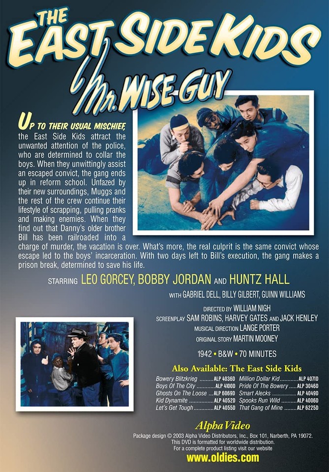 East Side Kids - Mr. Wise Guy (DVD) East Side Kids Leo Gorcey | eBay