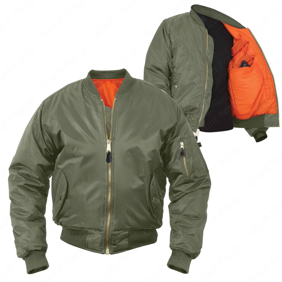 Rothco Men's Concealed Carry MA-1 Sage Green Flight Jacket | eBay