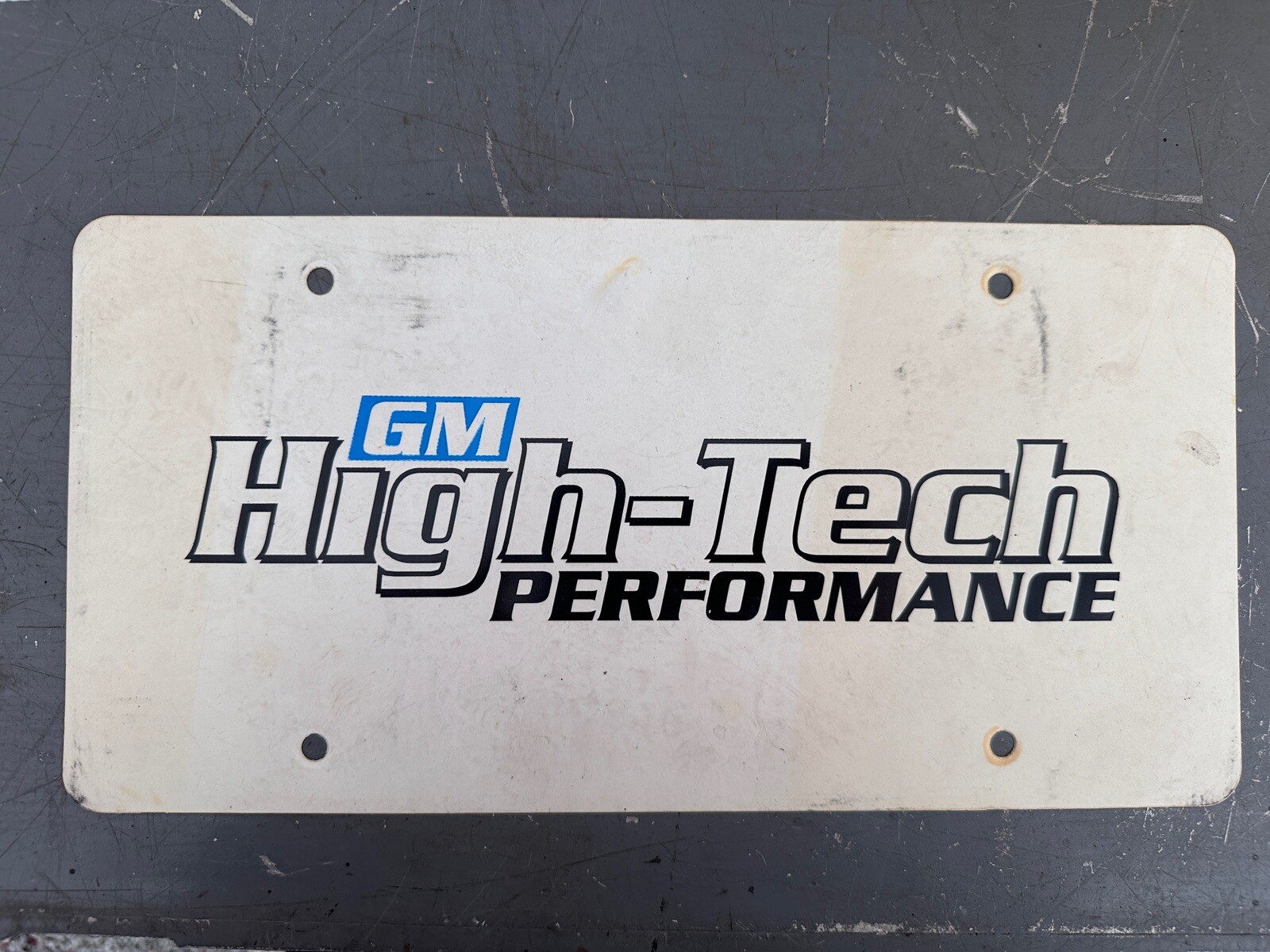 Vintage GM High-Tech Performance Magazine License Plate - Camaro Corvette LS1 | eBay