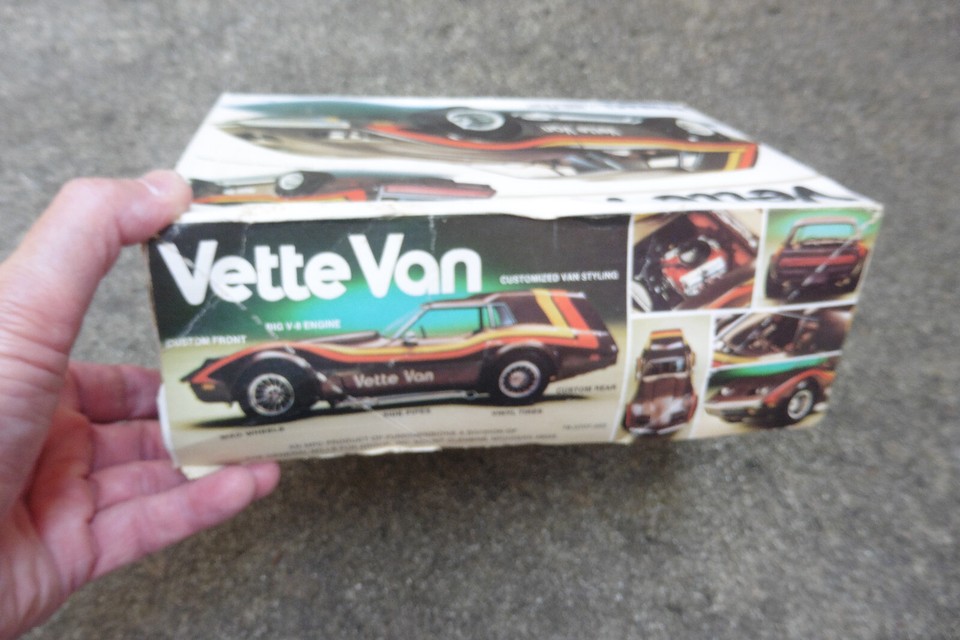 1977 MPC Vette Van Plastic Model Kit Body Shell Box Decals Some Parts ...