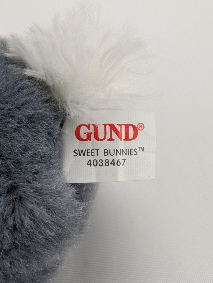 Gund Sweet Bunnies Gray Bunny Rabbit Plush 6" Stuffed Animal 4038467 ...