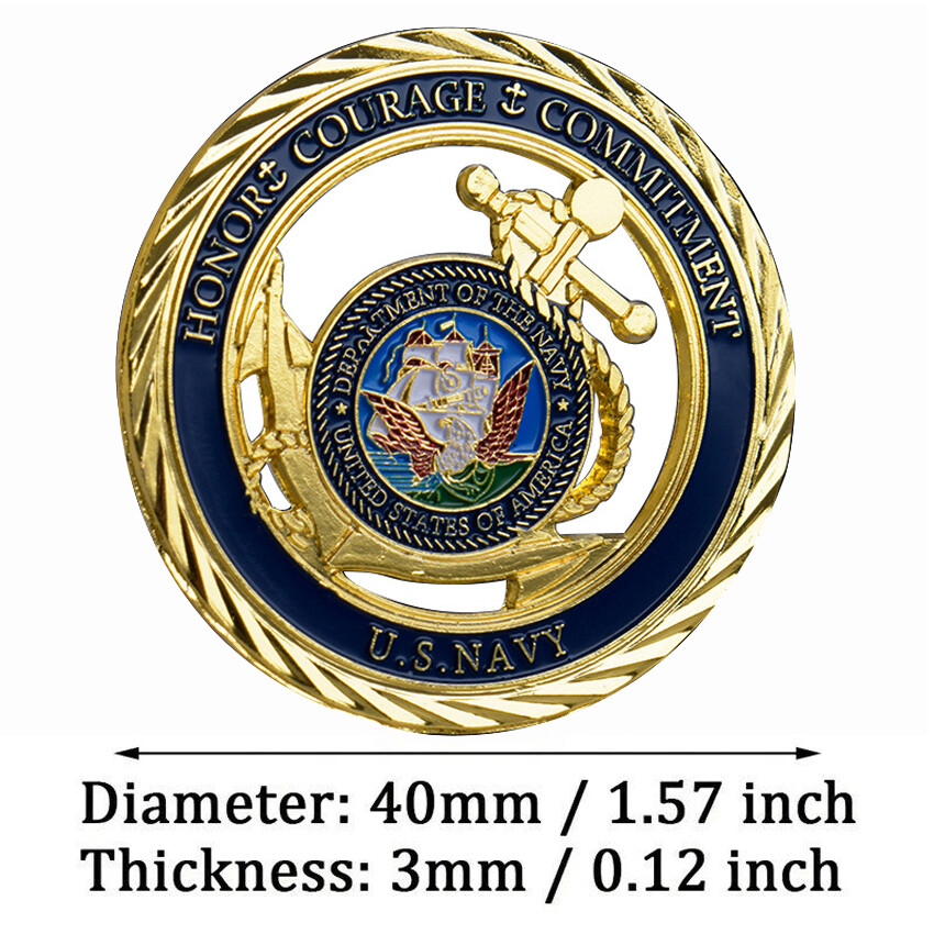 10PCS Collectible US Navy Core Values Sailor Commemorative Medal ...