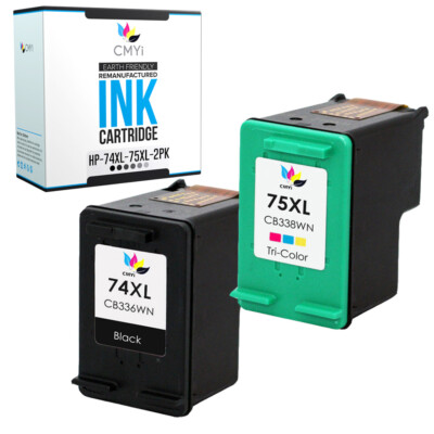 2-Pack 74XL 75XL Ink Cartridges for HP PhotoSmart C4200 C4205 C4210 C4225 C4235 | eBay