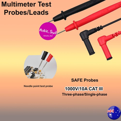 One Pair Needle Point Universal 1000V/10A Multimeter Multi Meter Lead ...