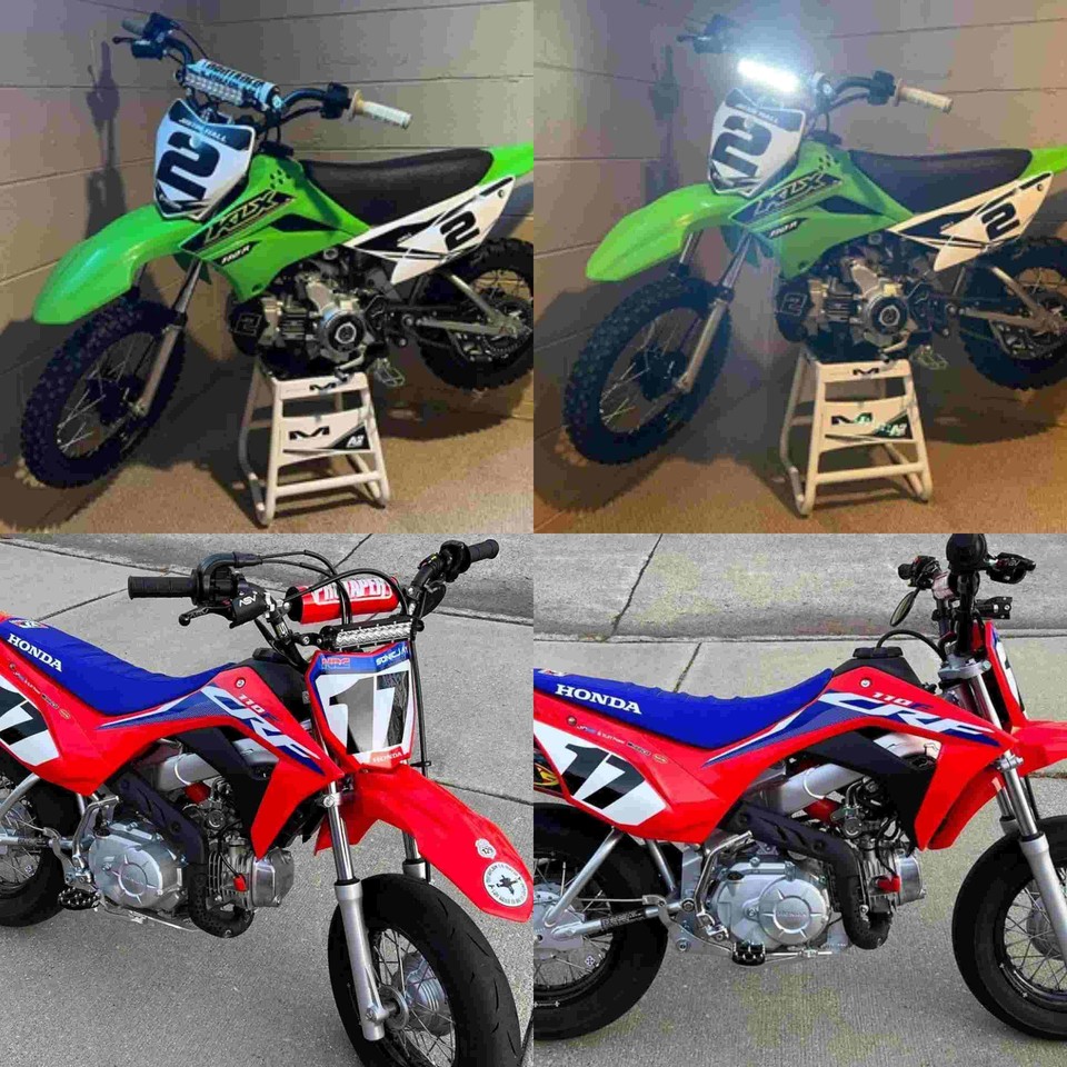 For Honda LED Headlight Light Bar Kit Dirt Bike CRF250F CRF450X/450 ...