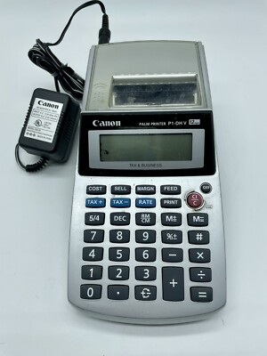 Canon Palm Printer P1-DH V 12 Digits Printing Calculator w AC Adapater ...