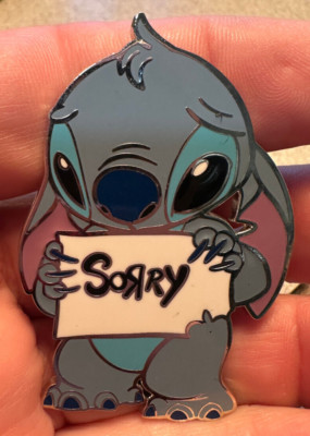 DISNEY PIN STITCH HOLDING A SORRY SIGN DLP DISNEYLAND PARIS LILO | eBay