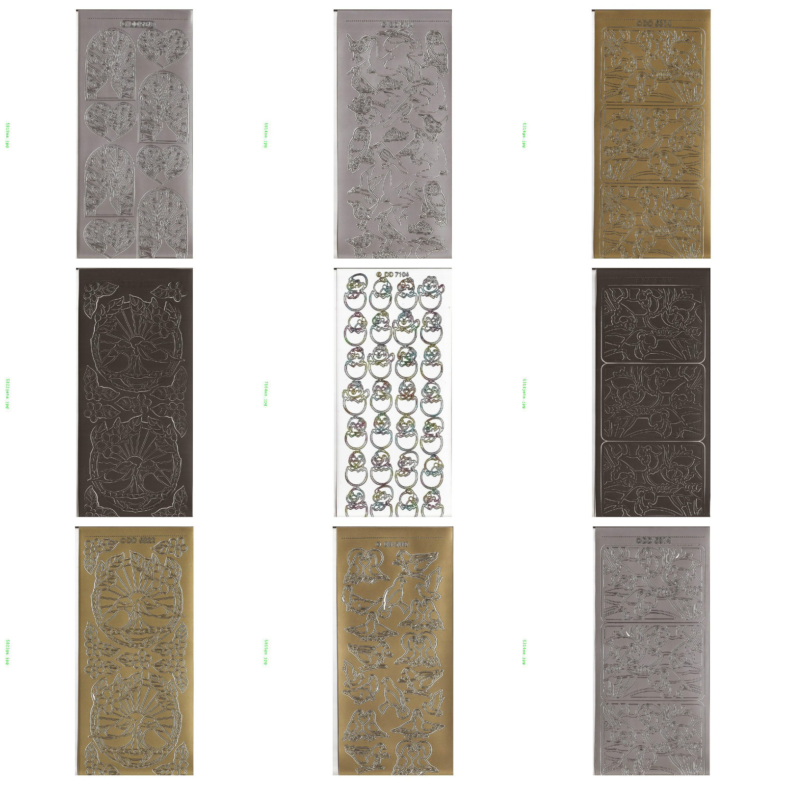 Peel Offs - Birds - Colourful stickers for card-making BOGOF | eBay UK