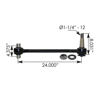 Torque Rod 24.000in Kenworth 095.1022 KG34050 TMR69 K195376, 925031 ...