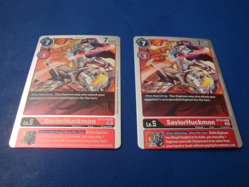 Digimon SaviorHuckmon ST12-08 R x 2 Foil NM/M Starter Deck 12 | eBay