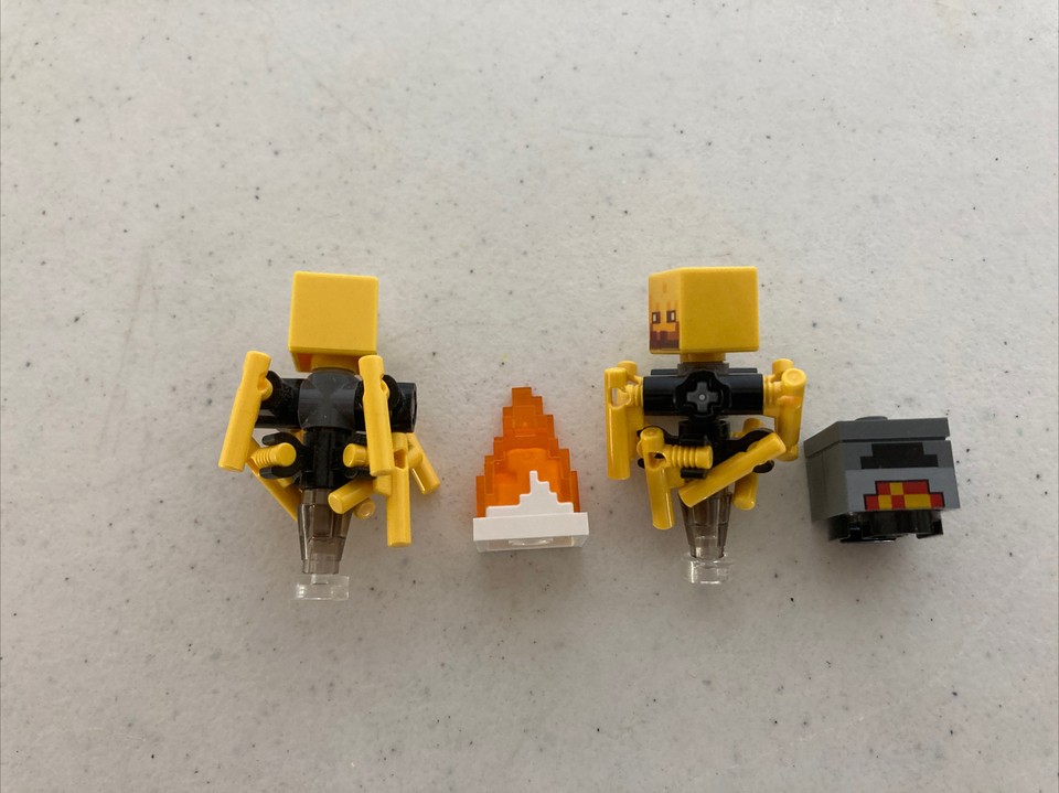 LEGO Minifigure Blaze Cone Stand min071 Minecraft Mob Nether Fire 21154 ...