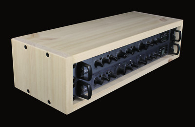 Solid Pine Straight 2u 19" inch rack unit/case/cabinet recording/audio ...