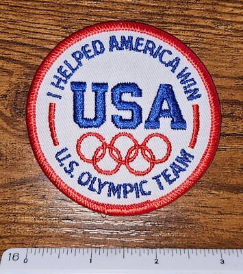 United States Olympic Team US I Helped America Win Iron On Uniform ...